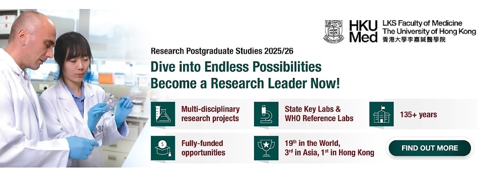 FindAPhD : Research Postgraduate Studies @HKUMed 2025/26 at University of Hong Kong